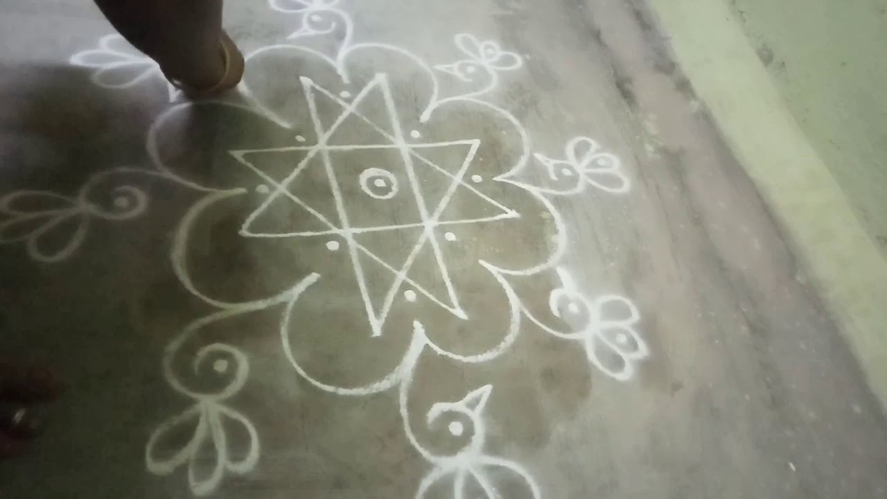 Morning Kolam / Traditional Kolam / Easy Kolam - YouTube