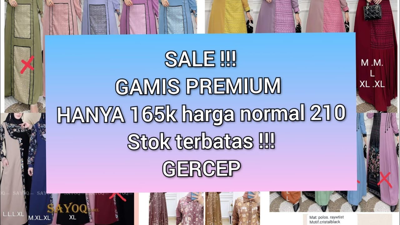 DISKON !!! SALE !!! GAMIS PREMIUM TERBARU GAMIS SIMPLE ELEGAN GAMIS ...