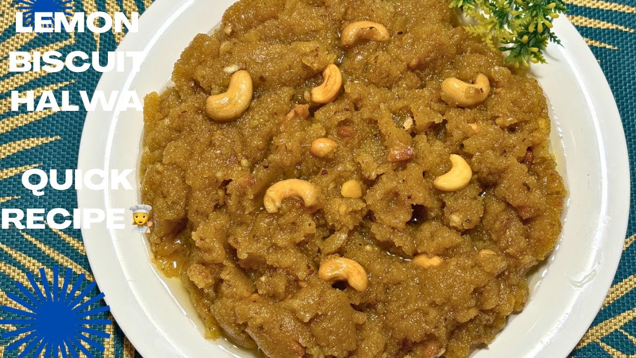 Lemon biscuits halwa👩‍🍳|pakistan cooking crunch |food - YouTube