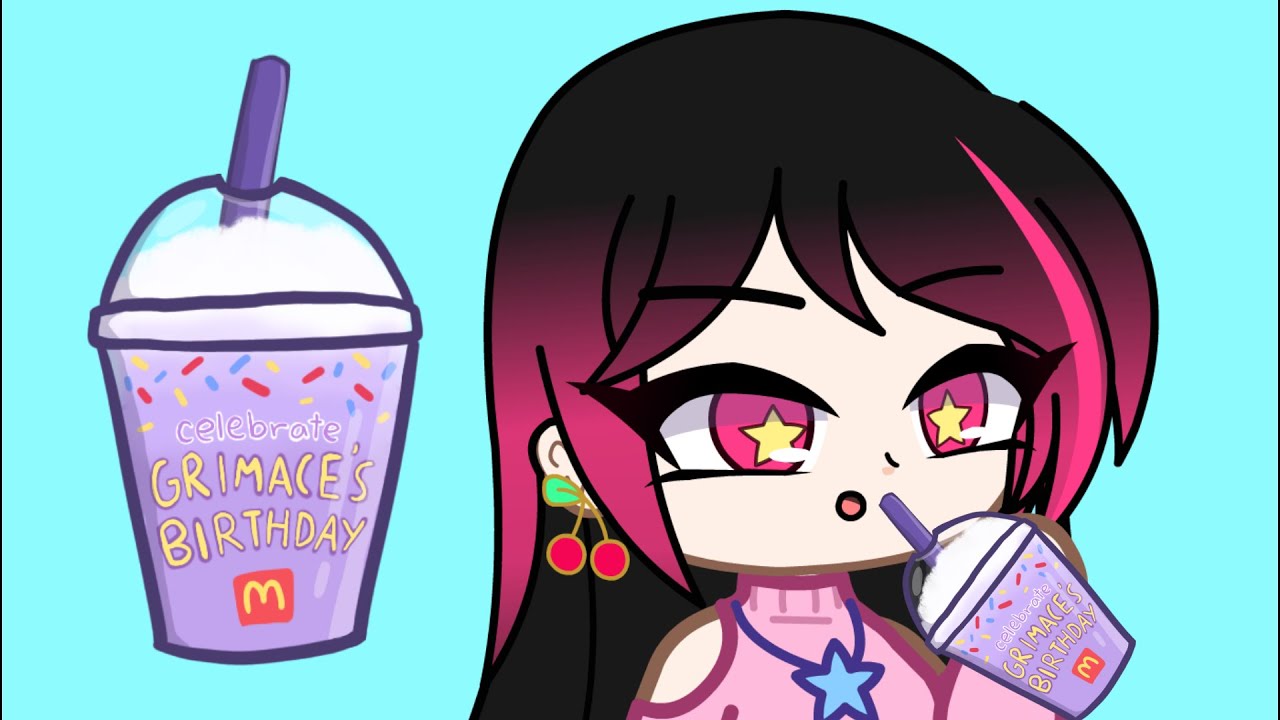Cherry tries the Grimace Shake // Gacha Club // iCherry - YouTube