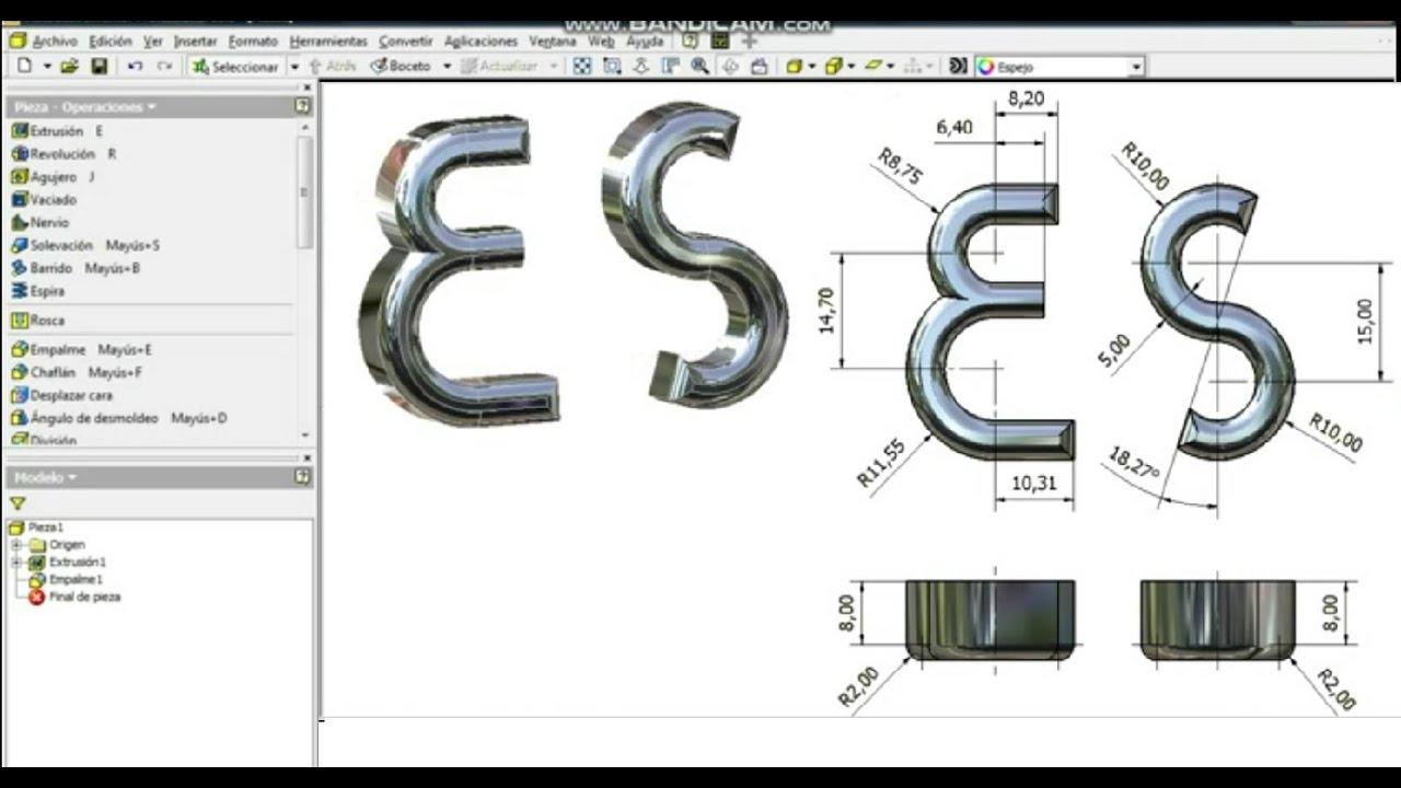 Tipografía y acotación con Autodesk Inventor - YouTube