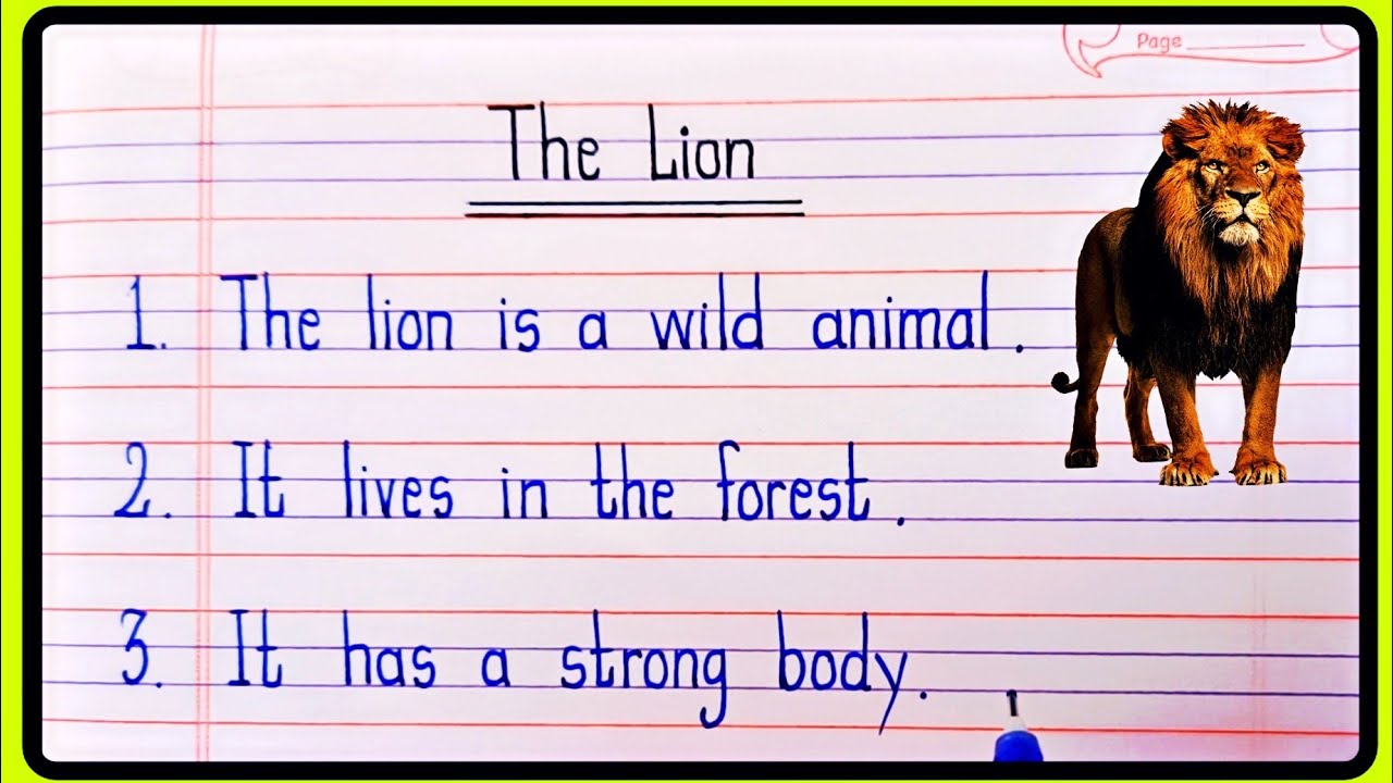 10 Lines Essay On Lion In English | Essay On Lion | Lion Essay In ...