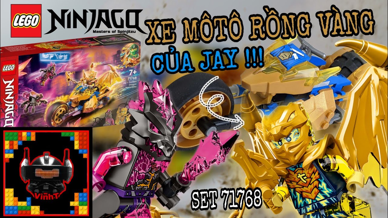 Review LEGO Ninjago Jay's Golden Dragon Motorbike ( Xe Môtô Rồng Vàng ...