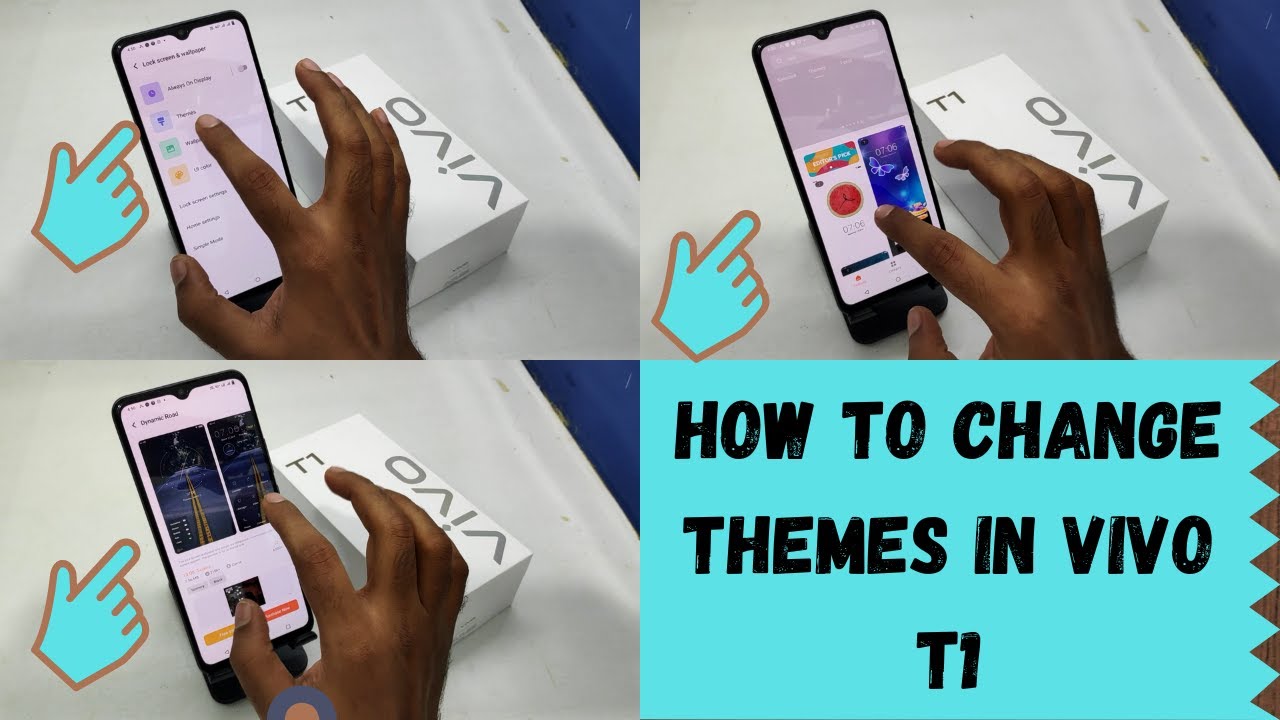 How to change Themes in VIVO T1 5G | Vivo T1 5G Theme full setting ...