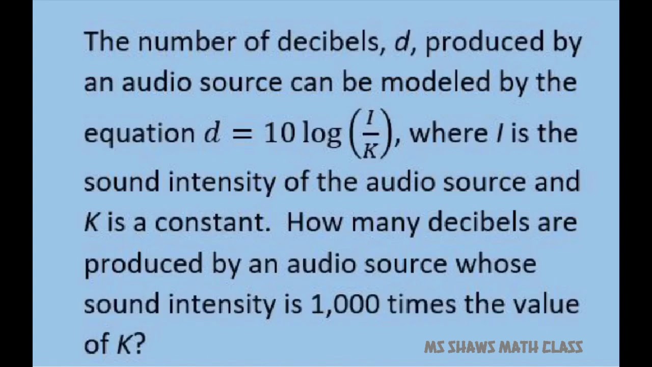 How many decibels are produced by audio source whose sound intensity is ...