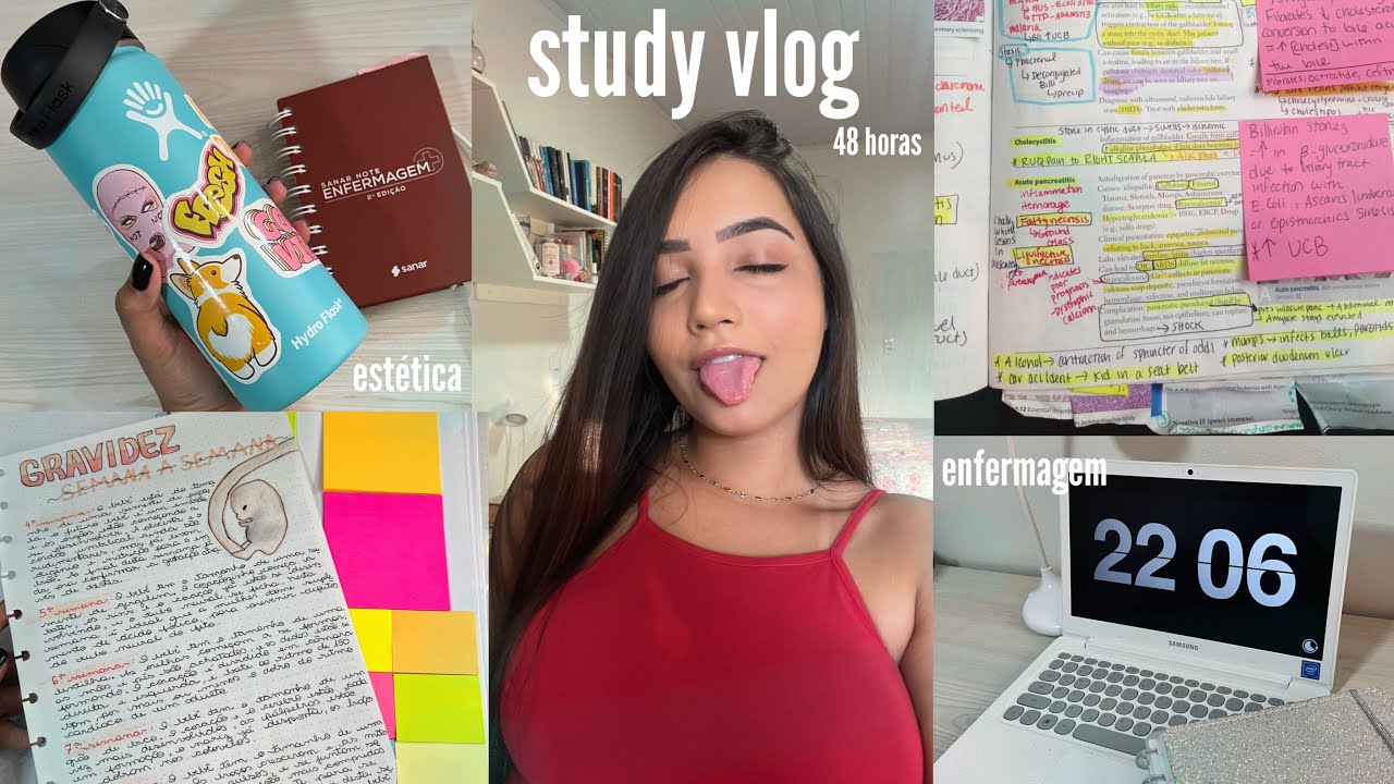Study Vlog - 48 HORAS DE ESTUDO COMIGO | Faculdade de Estética e de Enfermagem 📚 - YouTube