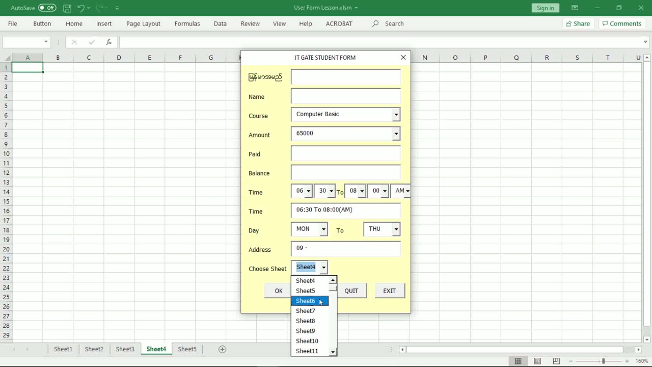 Simple Data Entry Form Creation In Excel Using Vba Programming Part 3940