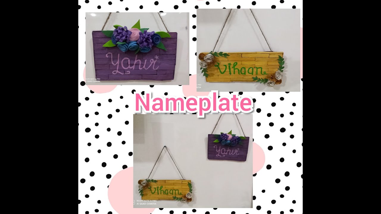 How to make Decorative,DIY, Creative Nameplate - YouTube