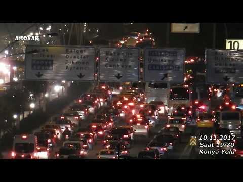 Ankara'da gece trafiği (10.11.2017)