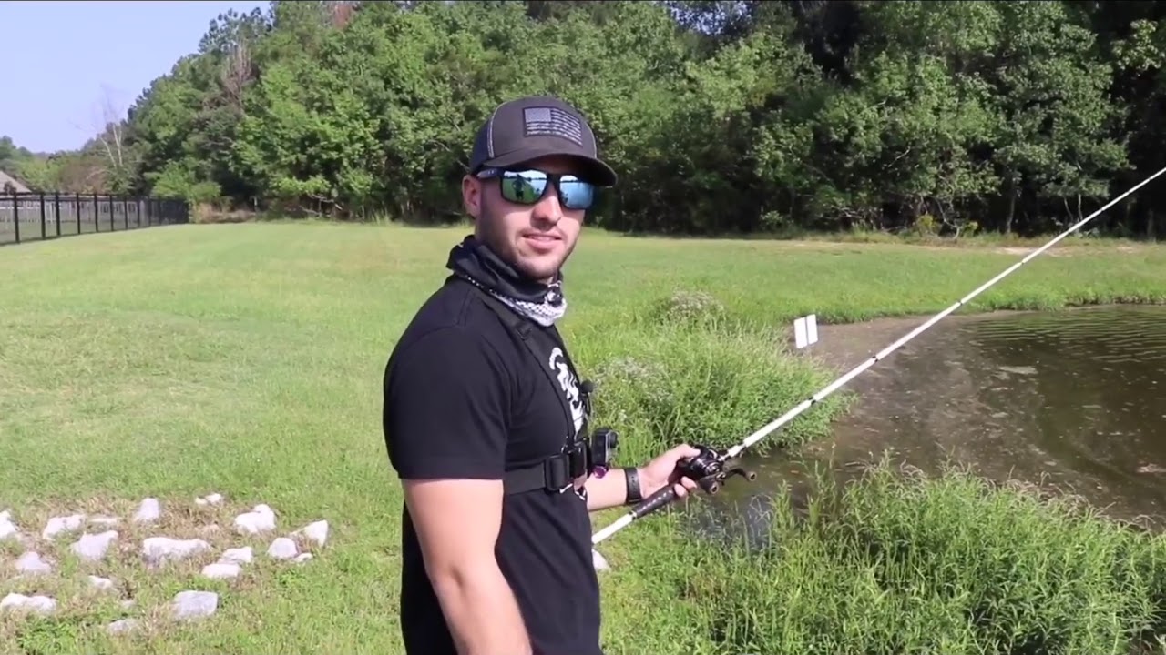 Had fun catching some bass at a private pond in Montgomery Alabama ...