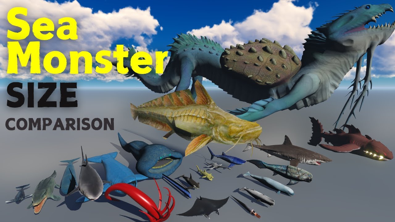 100 Legendary Sea Monsters SIZE Comparison || 3D Animation || El Gran ...