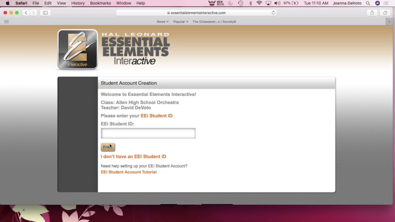 6th graders - Create a Essential Elements Interactive Account - YouTube