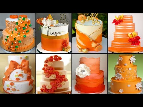 Orange Colour Cake Designs/Orange Cake/Cake Designs/Unique Cake ...