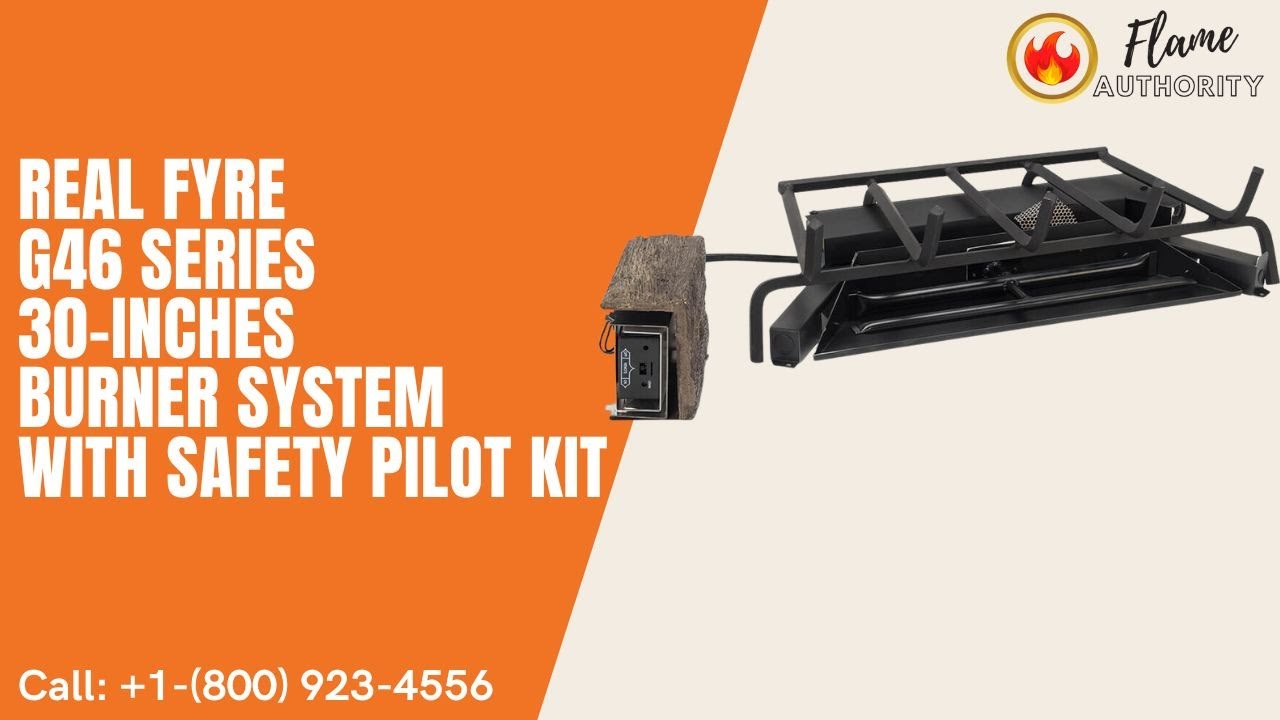 Real Fyre G46 Series 30-inches Burner System with Safety Pilot Kit G46 ...