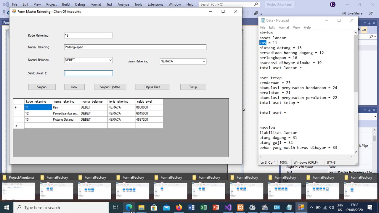 Pemrograman Akuntansi | Microsoft Visual Studio 2019 - YouTube