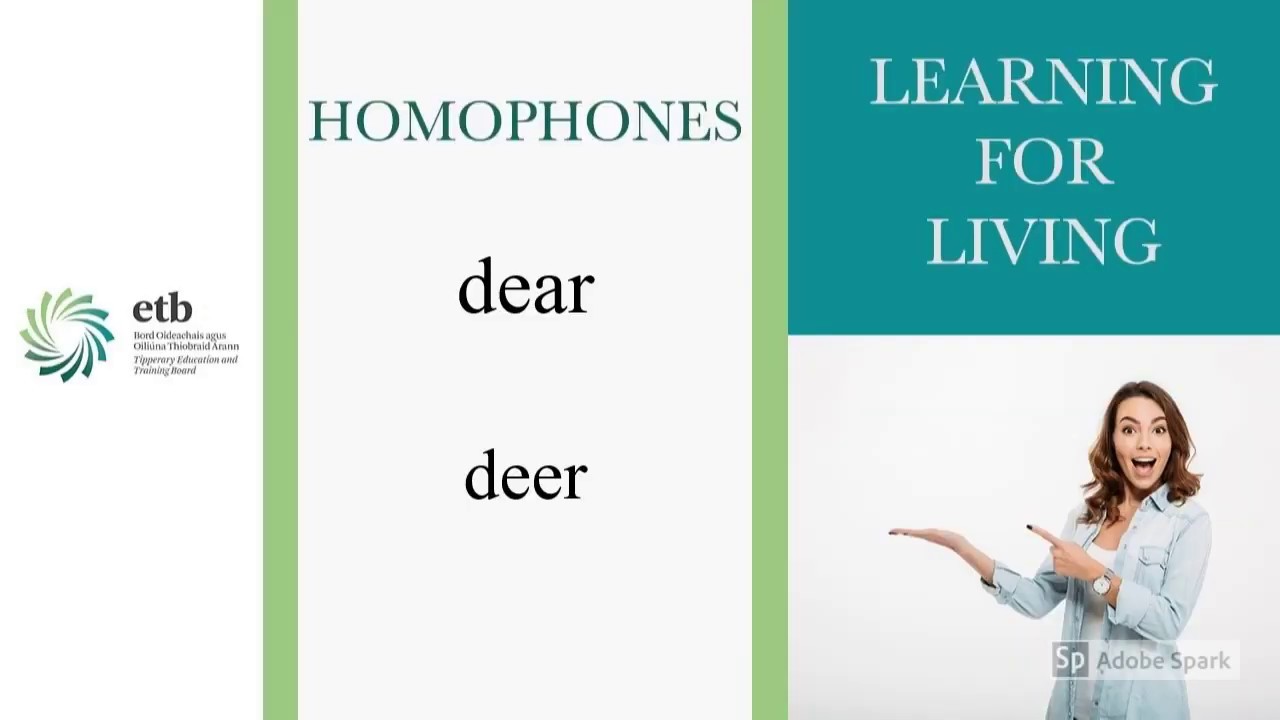 Lesson 23 Homophones Dear deer - YouTube