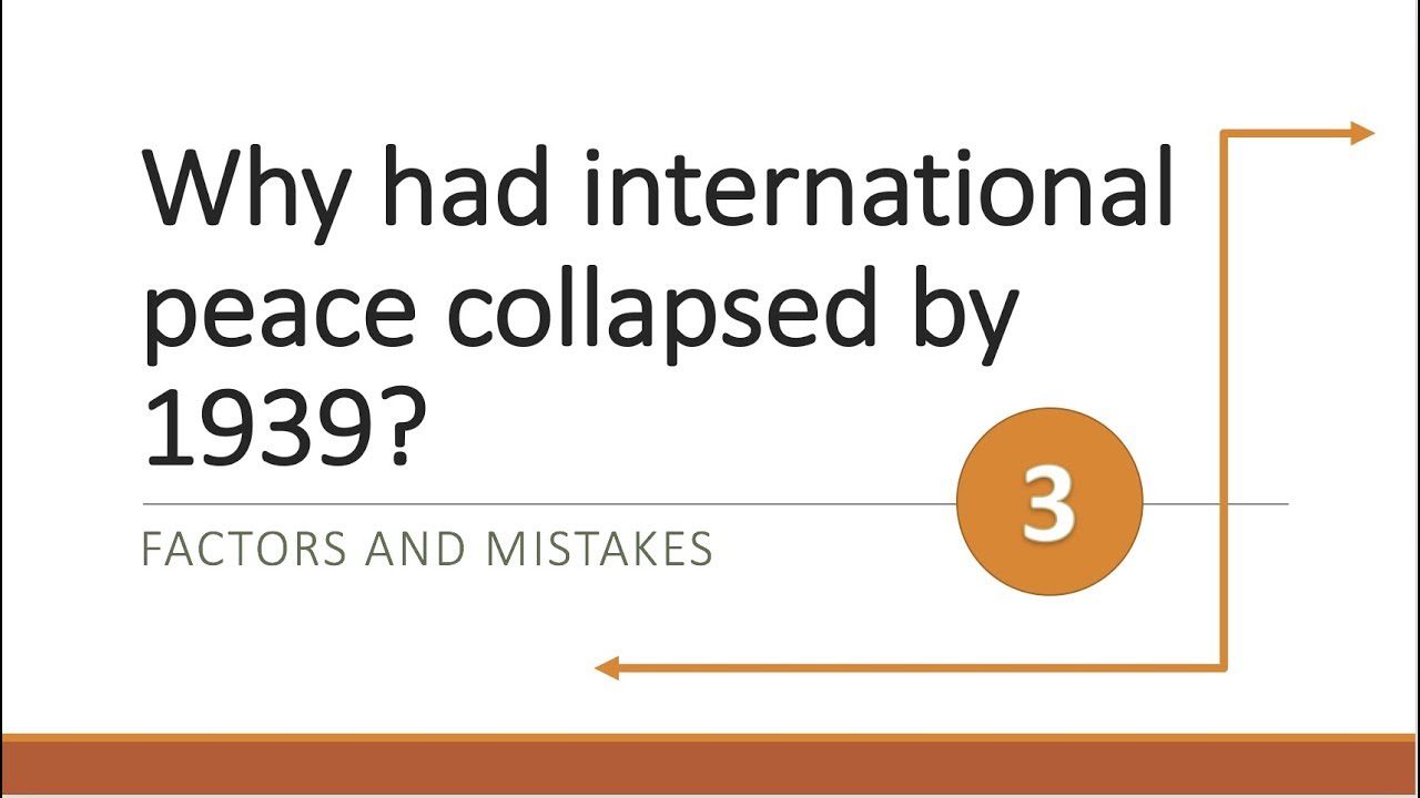 Why had international peace collapsed by 1939? - Introduction - YouTube