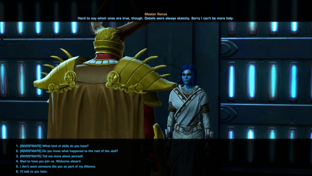 SWTOR - Ashara Master Ranos convo - YouTube
