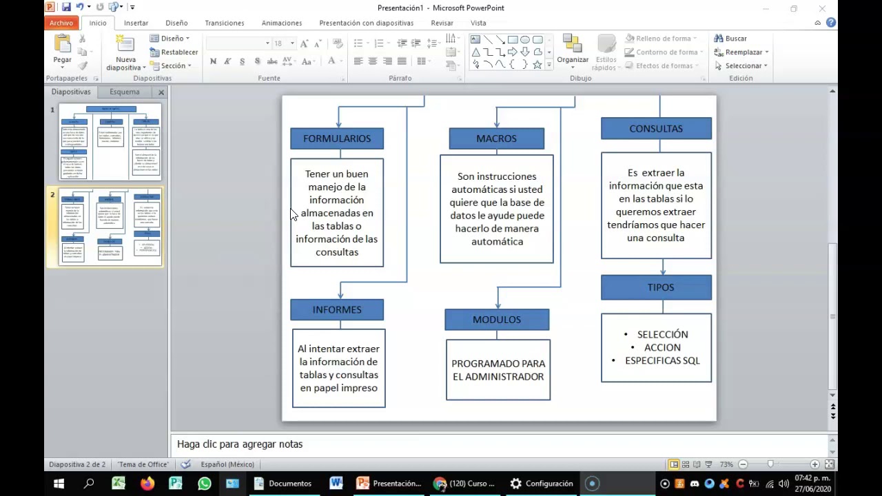 MICROSOFT ACCESS 2010 BASE DE DATOS TIPO MAPA CONCEPTUAL - YouTube