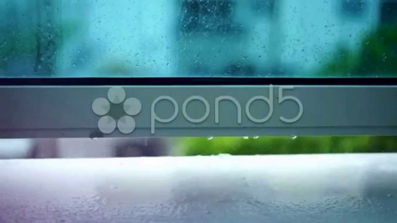 Stock Footage of Rain drops - Open Window Sill - Pond 5 Stock B-roll ...