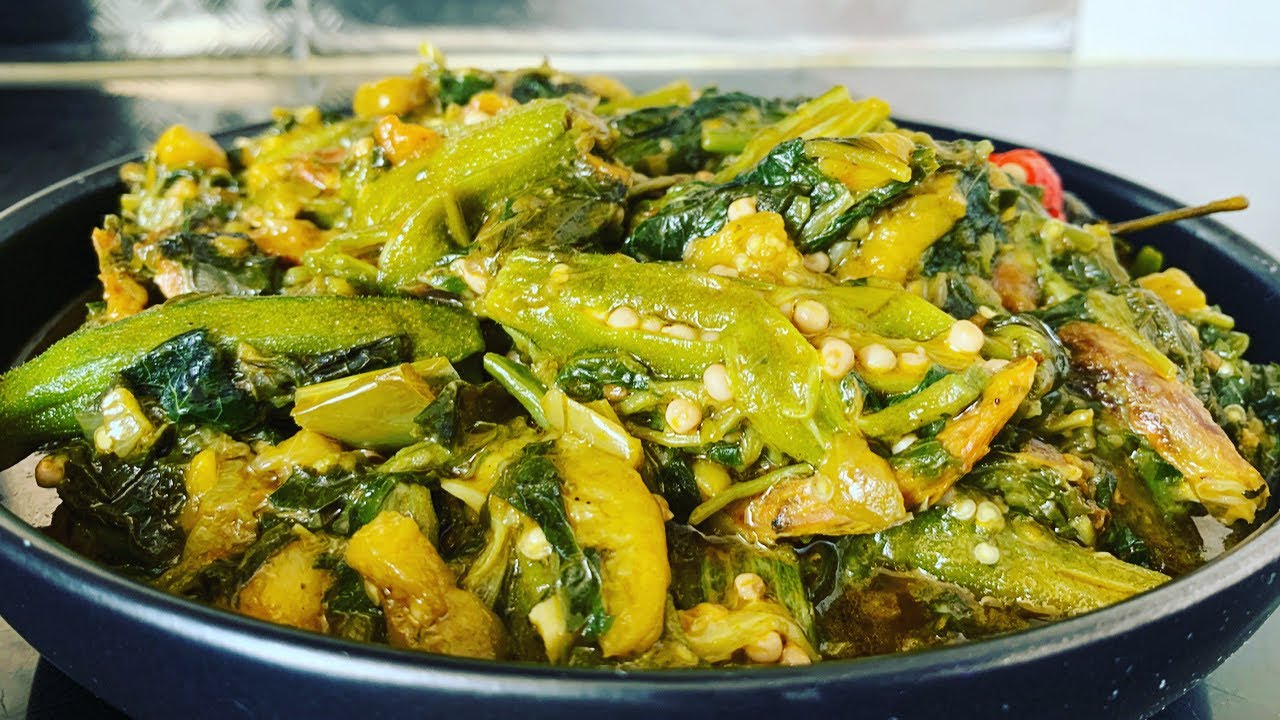 Cuisiner avec moi,LEGUME VERT AU GOMBO(bitekuteku) - YouTube