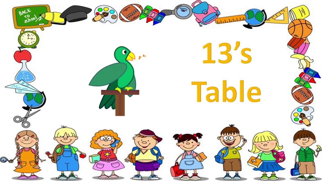 #table#timestables#multiplicationtables13's table| Learn Multiplication ...