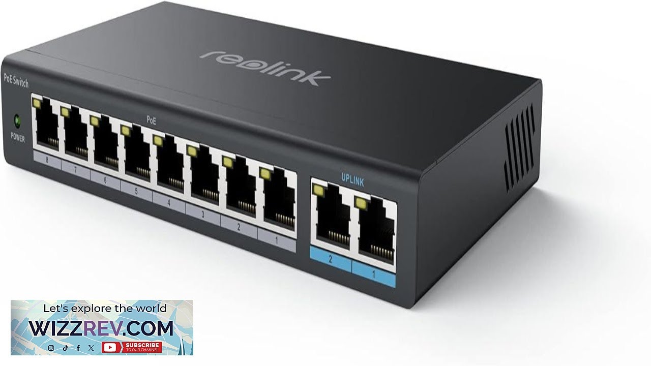 Reolink PoE Switch with 8 PoE Ports 2 Gigabit Uplink Ports 120W Review ...