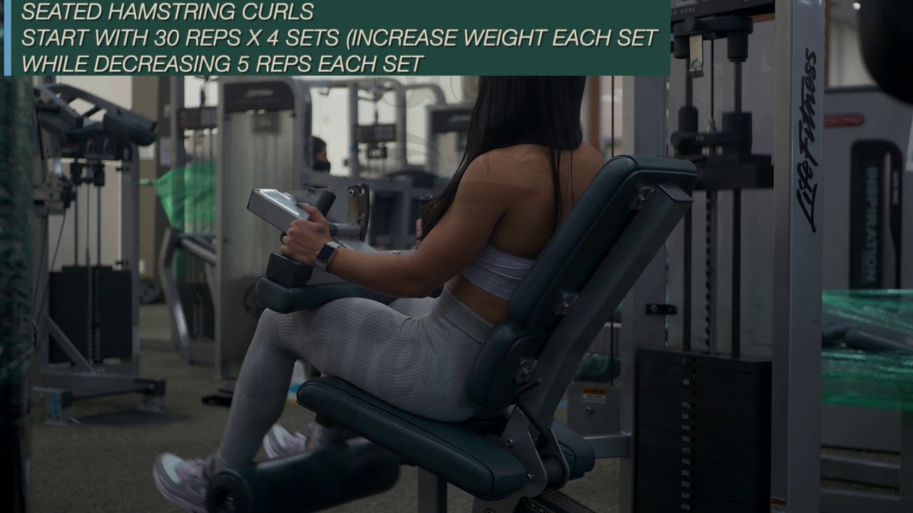 SEATED HAMSTRING CURL - YouTube