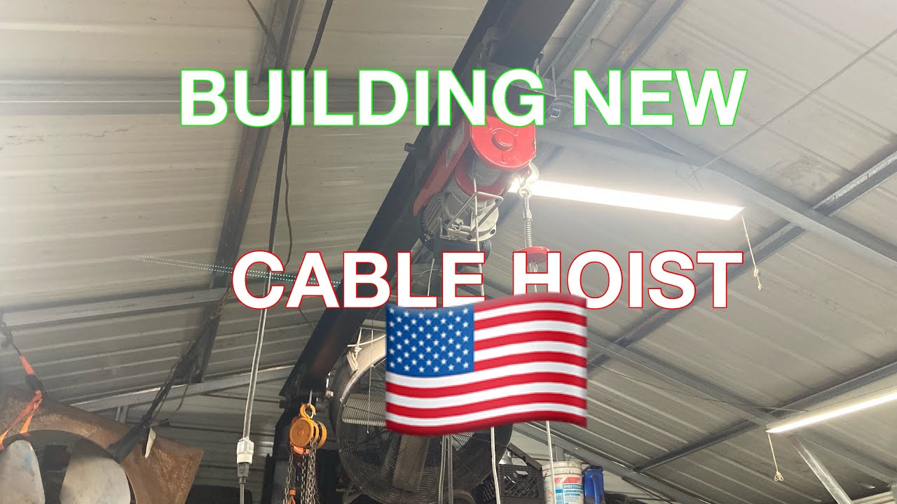 BUILDING TROLLEY BRACKET FOR NEW CABLE HOIST - YouTube