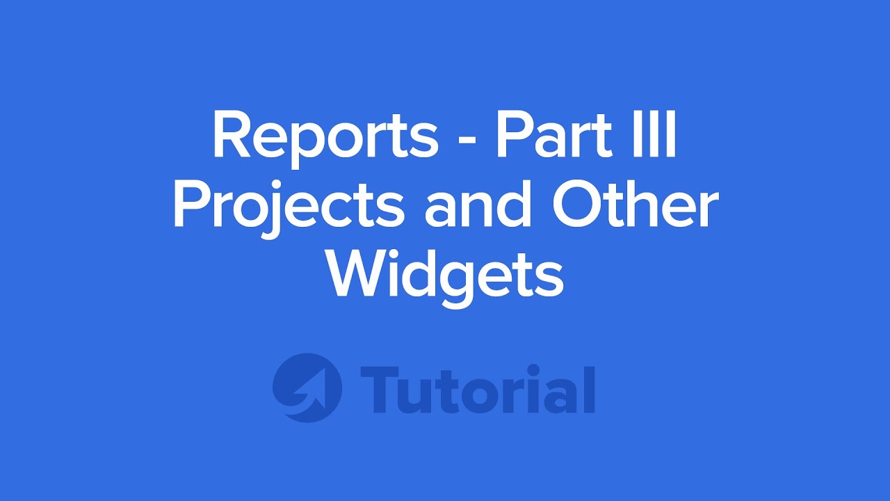 TeamGuru Tutorial: Reports - Part III (Projects and Other Widgets) - YouTube