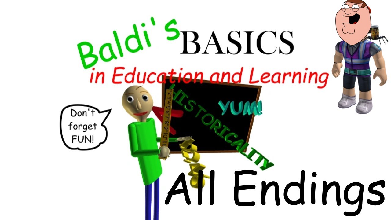 Baldi's Basics Classic - All Endings - YouTube