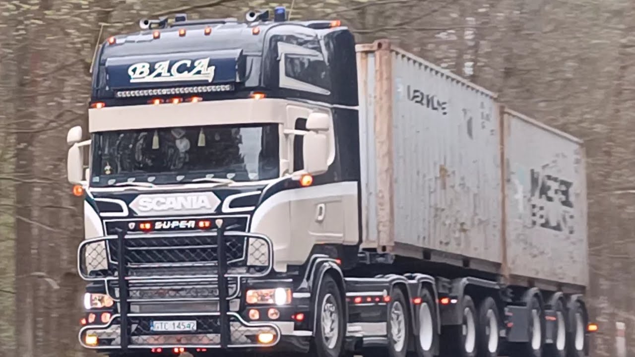 LOUD SCANIA R500 V8 OPEN PIPE BACA TRANSPORT " NO NAME " - YouTube
