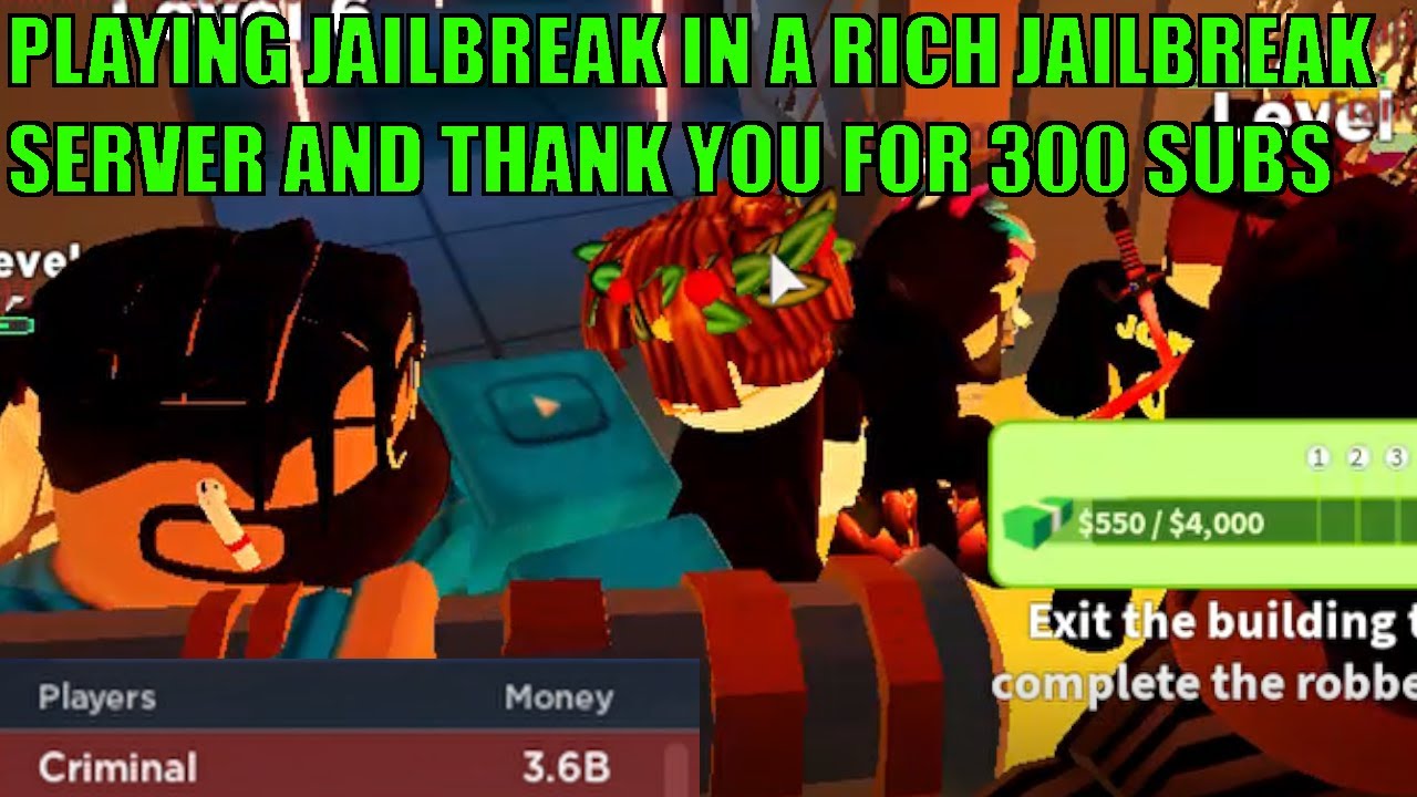PLAYED JAILBREAK IN A RICH PLAYER SERVER | Roblox Jailbreak - YouTube
