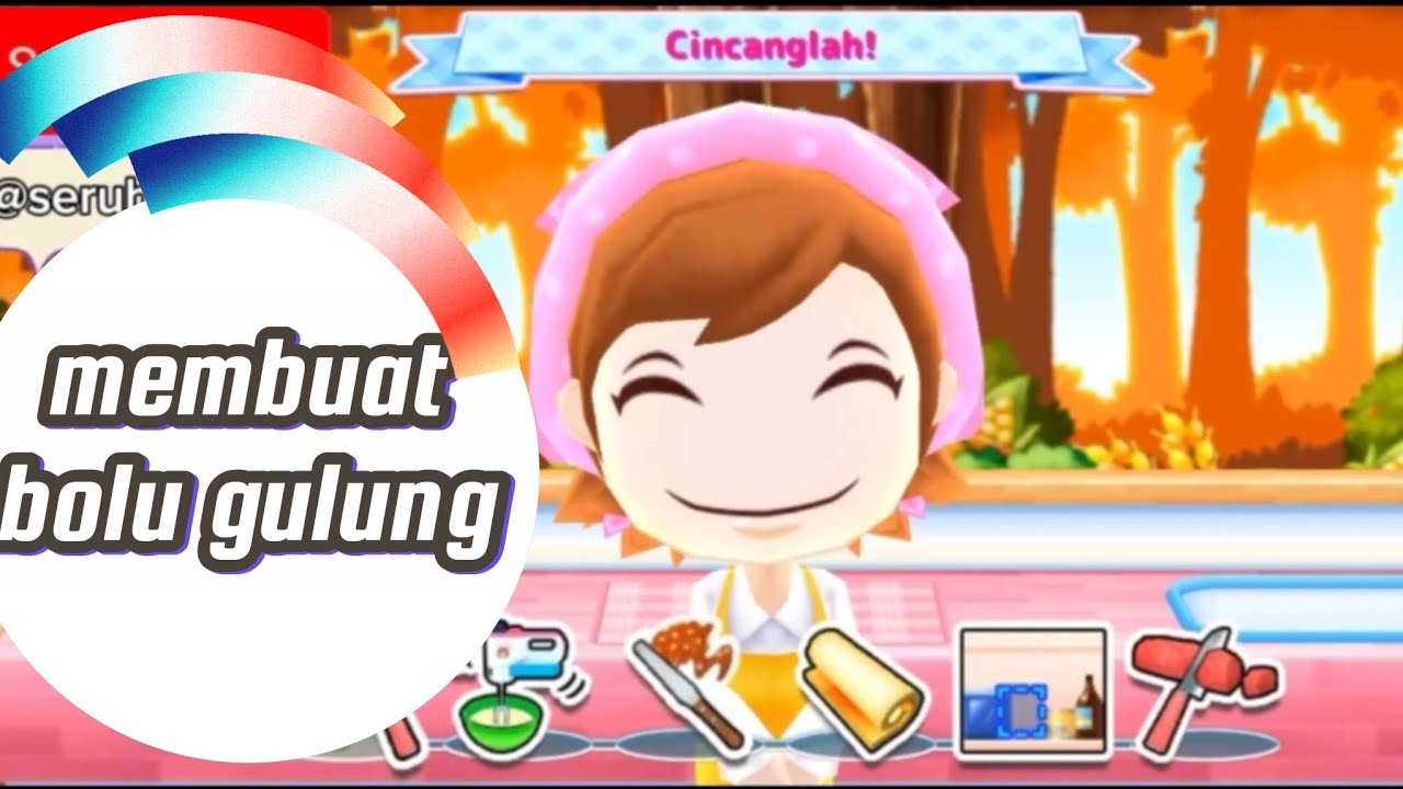 cara membuat bolu gulung | CookingMama Bahasa Indonesia - YouTube