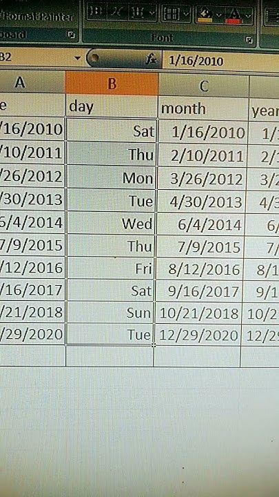 To Convert Date Into Day Month Year Excelforbegginers Excel Exceltricks Viral Youtube