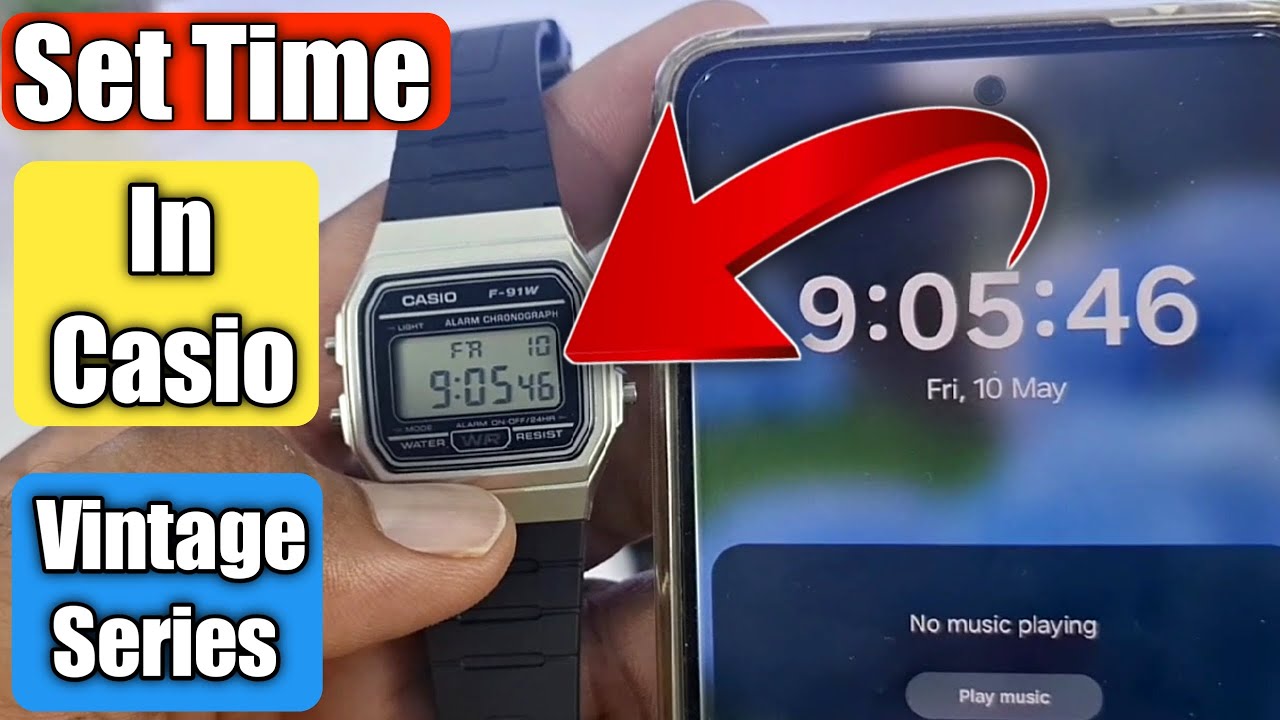 Set Time In Casio Vintage Series | A158w , A 168w , F91w Time Setting ...