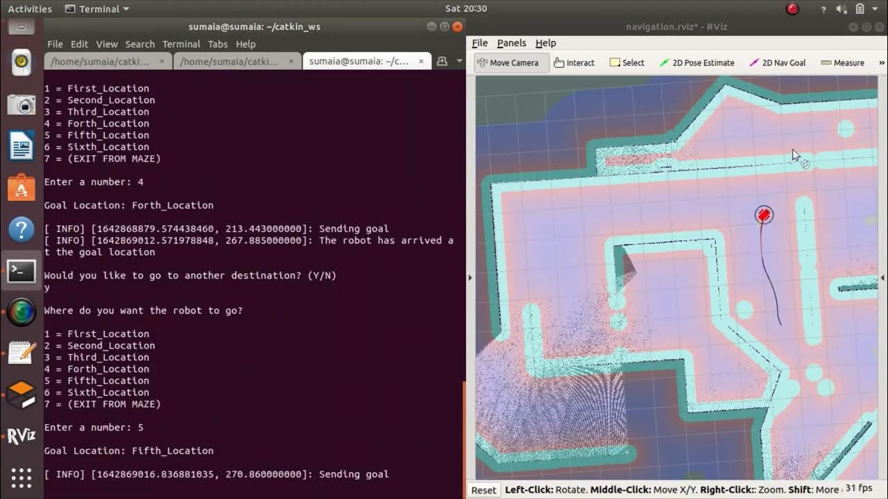SLAM gmapping and autonomous navigation. - YouTube