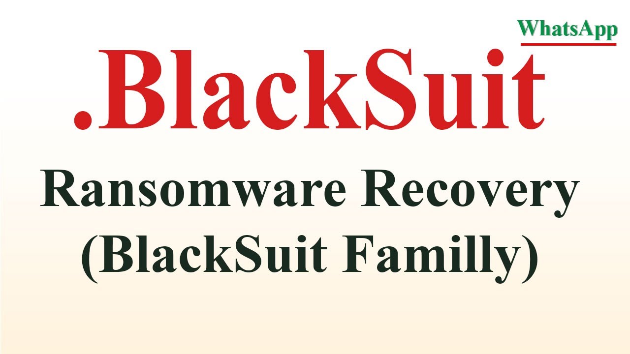 |SOLVED| BlackSuit (.blacksuit) ransomware virus - removal and ...