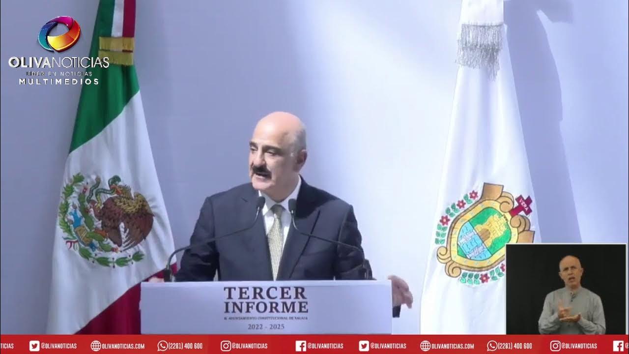 Tercer Informe del alcalde Ricardo Ahued Bardahuil al frente del Ayuntamiento de Xalapa - YouTube
