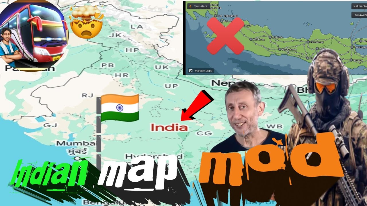 bus simulator main India ka map jaldi dekho😜 - YouTube