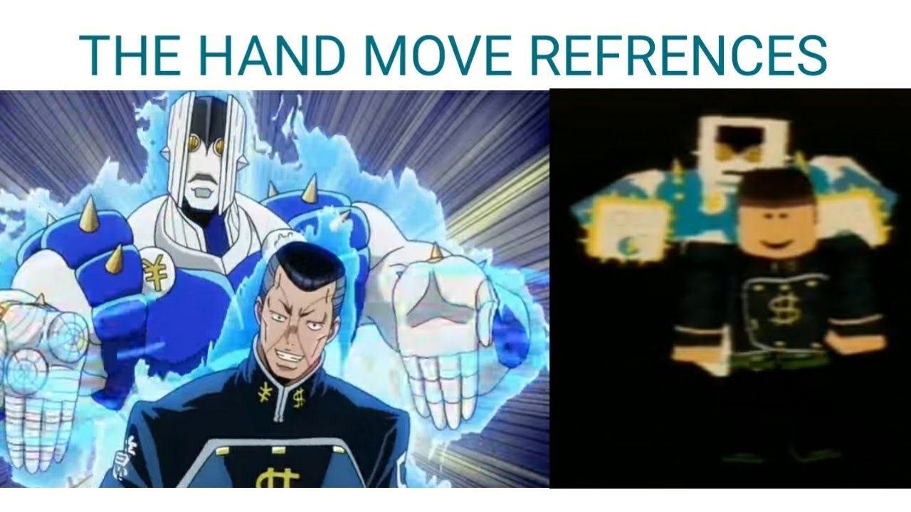 ALL ZA HANDO MOVE REFRENCES🤖🖐 (Roblox N the Jojo Game) - YouTube