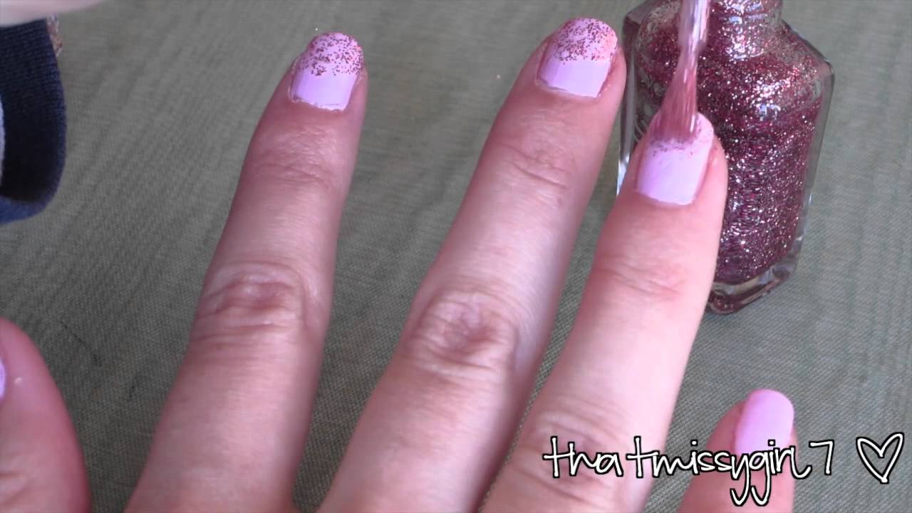 Glitter Ombré Nail Tutorial! ♡ - YouTube