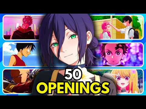 ANIME OPENING QUIZ🔥 - 50 Openings [VERY EASY - VERY HARD]