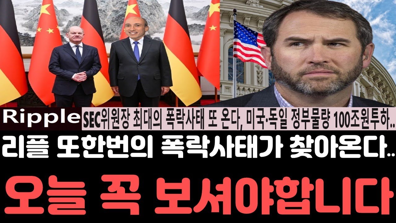 리플전망 리플 Xrp 더 큰 폭락사태가 찾아온다 Sec위원장의 한마디에 모두가 오늘 영상은 꼭 보셔야합니다 리플전망 리플호재 리플급등 리플코인 리플소송
