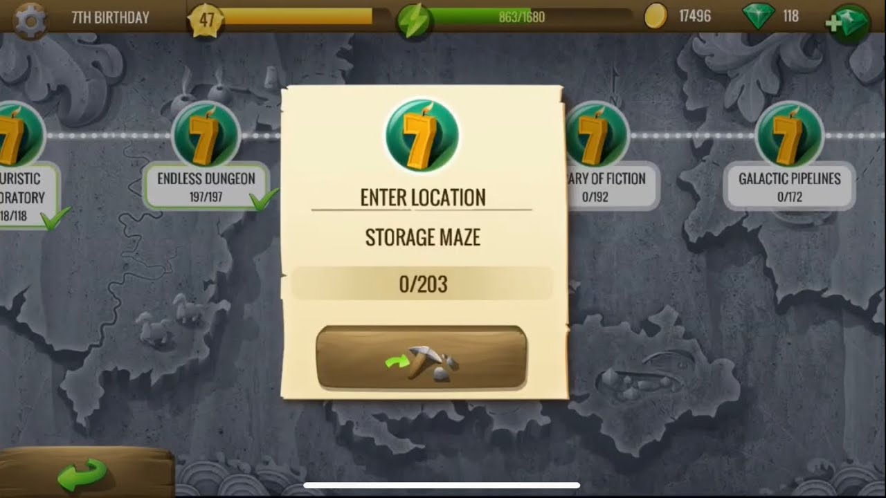 Storage Maze - 7th Birthday [Diggy's Adventure] - YouTube