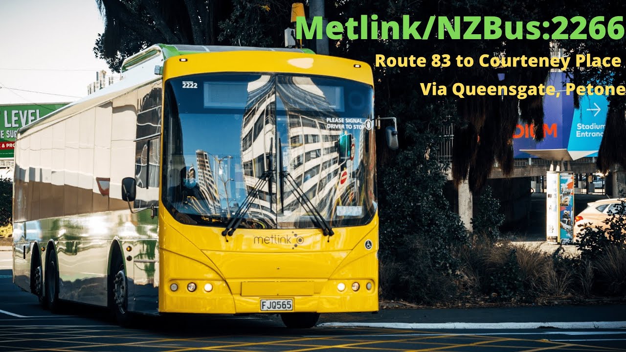 Metlink/NZ Bus:2266 Route 83 To Courtenay Place Via Queensgate, Petone ...