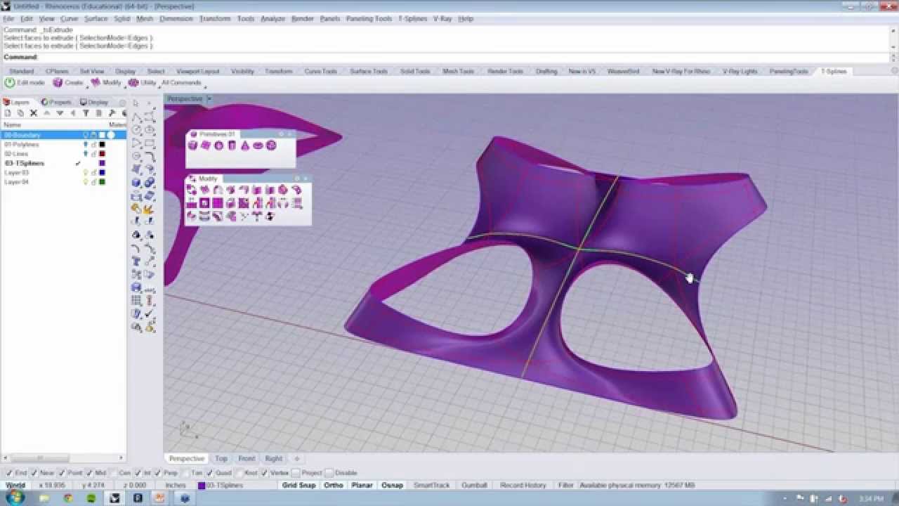 Organic Modeling 07 | Creating T Splines from Lines - Topology - YouTube