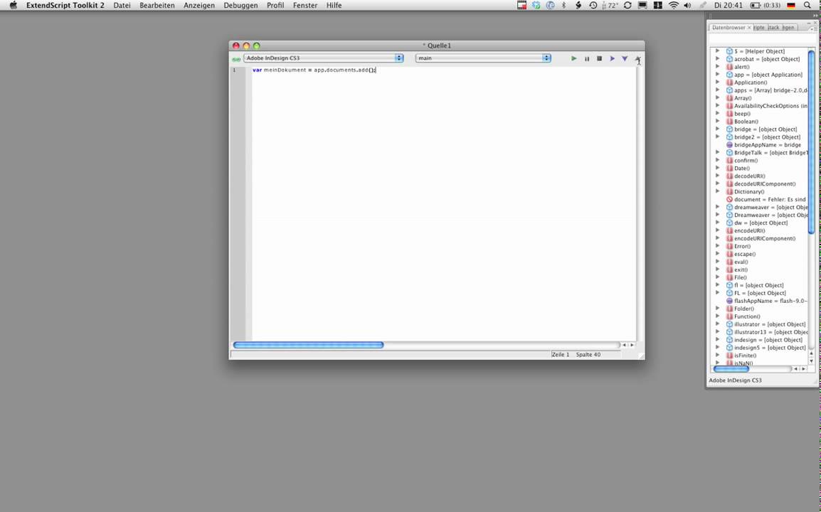 Mit JavaScript InDesign automatisieren - 1 - YouTube