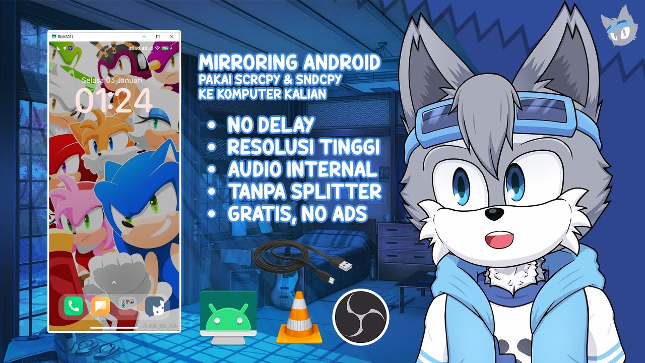 Tutorial Cara Mirroring HP Atau Tablet Android ke PC + Audio Internal Dengan Mudah | SCRCPY ...