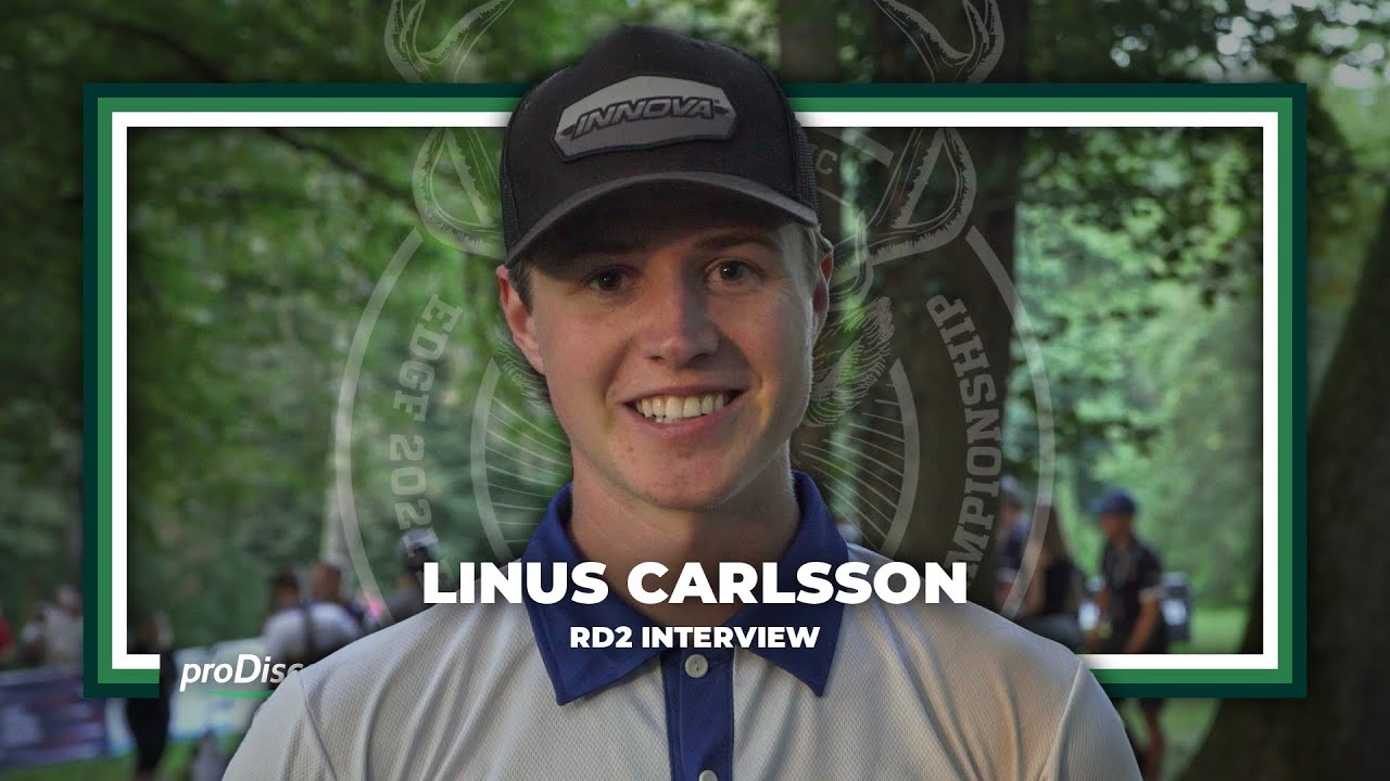 LINUS CARLSSON POST ROUND 2 INTERVIEW || EUROPEAN DISC GOLF ...